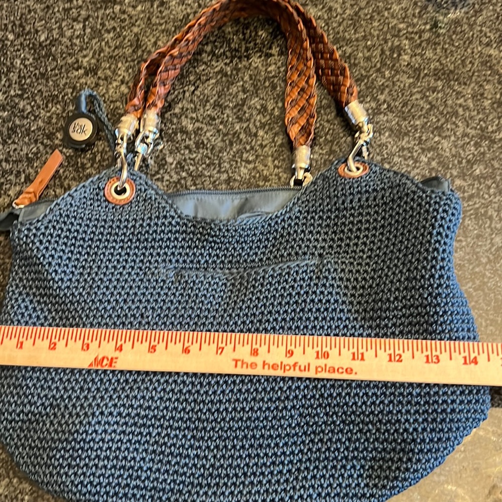 The Sak Indio Crochet Leather Handle Handbag - Gem